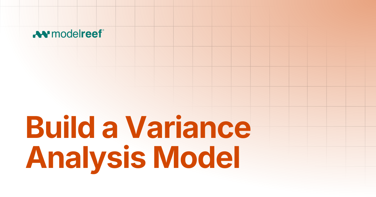 Build a Variance Analysis Model | How Tos | Help, How-tos, Use Cases ...